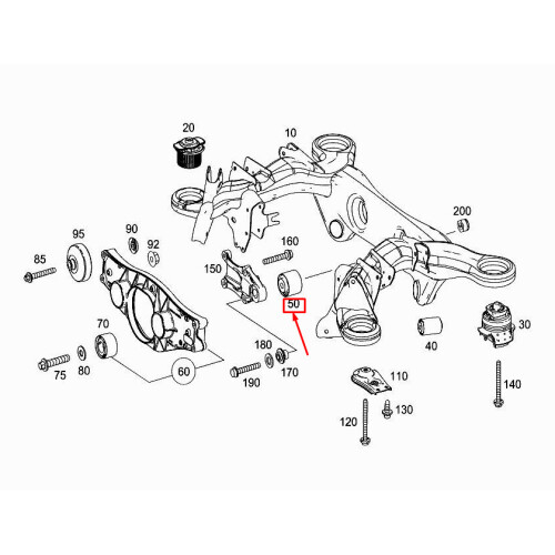 MERCEDES-BENZ S W222 Rear Axle Drive Mount A2223510144 NEW GENUINE on OnBuy