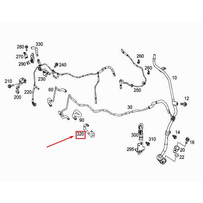 MERCEDES-BENZ GLE W167 Engine Vacuum Line A6540702332 NEW GENUINE on OnBuy