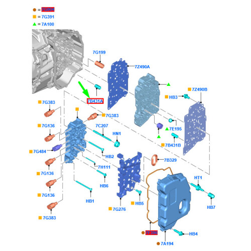 FORD MONDEO MK5 Transmission Screen Pin Assy 4772987 7T4P-7B431-AB NEW ...
