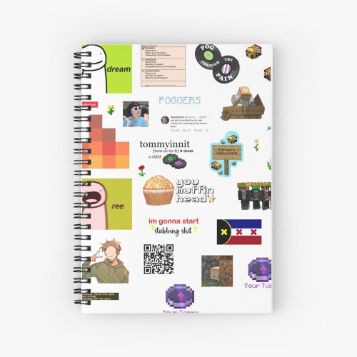 Spiral Notebook dream smp memes A5 120 Pages on OnBuy