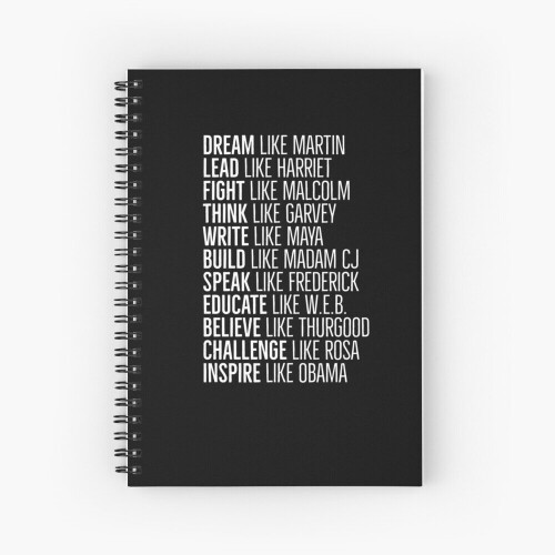 Spiral Notebook Black Heros, Black History, African American, Civil ...