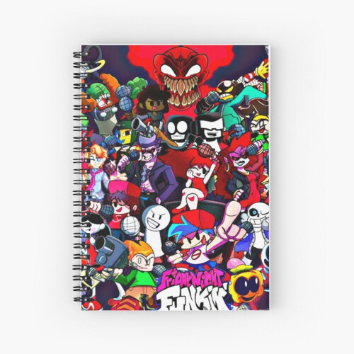 Spiral Notebook Friday Night Funkin Characters fnf game A5 120 Pages on ...