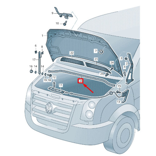 VOLKSWAGEN CRAFTER 2F MK1 Engine Cover Rubber Gasket 2E0823721 NEW ...