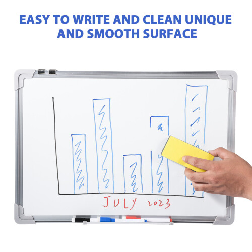 90 x60cm Whiteboard Magnetic Large White Notice Board Home School on OnBuy