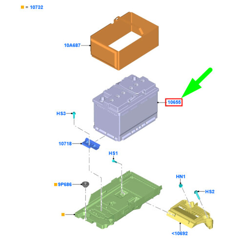 FORD GALAXY CD390 MK3 Battery 590 Amp, 60 AH 1935549 8G9N-10655-NB NEW ...