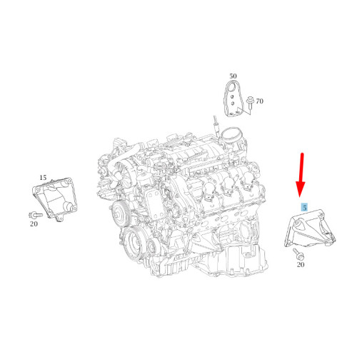 MERCEDES-BENZ CLK C209 Left Side Engine Carrier A2722230904 NEW GENUINE ...
