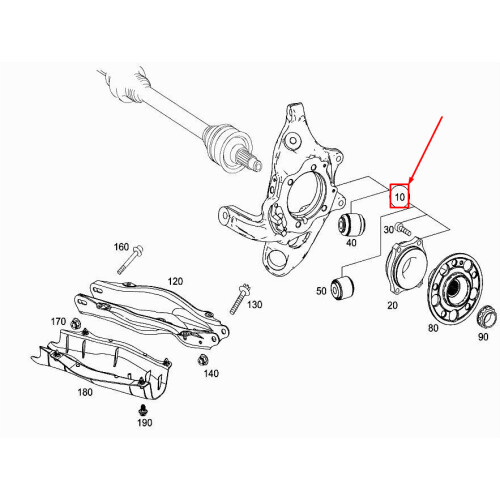 MERCEDES-BENZ E W212 Rear Right Wheel Carrier A2133503205 NEW GENUINE ...