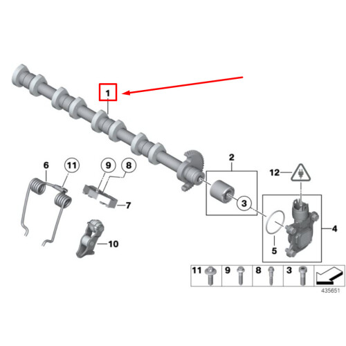 MINI CABRIO R57 Engine Eccentric Shaft 11377533888 7533888 NEW GENUINE ...