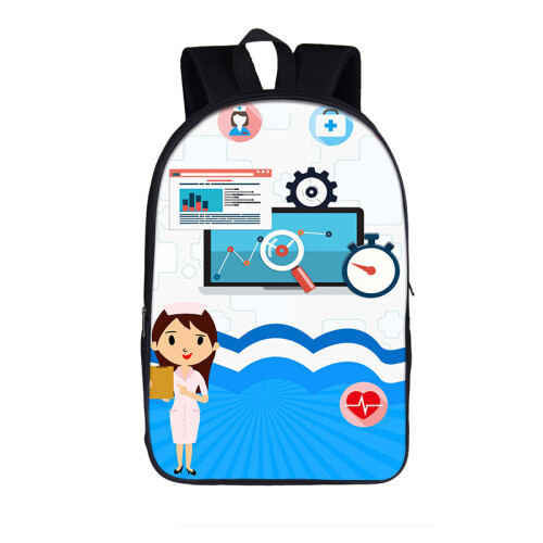 Cartoon Angel Nurse Doctor Backpack for Teenager Girls Daypack Children ...