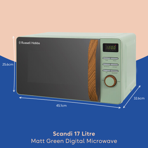 Russell Hobbs Scandi Green Microwave 17L 700W Digital RHMD714MG-N on OnBuy