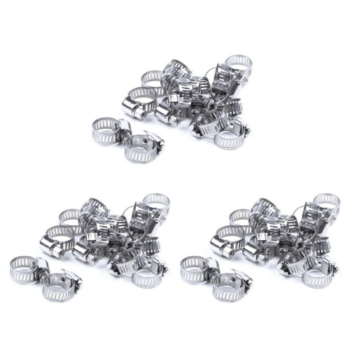 45 Pcs Stainless Steel 8mm to 12mm Hose Pipe Clips Fastener on OnBuy