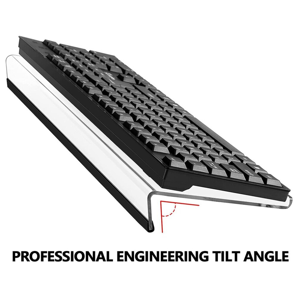 Acrylic Keyboard Holder,Acrylic Tilted Computer Keyboard Holder Clear ...