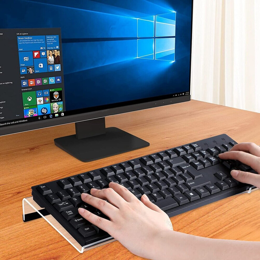Acrylic Keyboard Holder,Acrylic Tilted Computer Keyboard Holder Clear ...