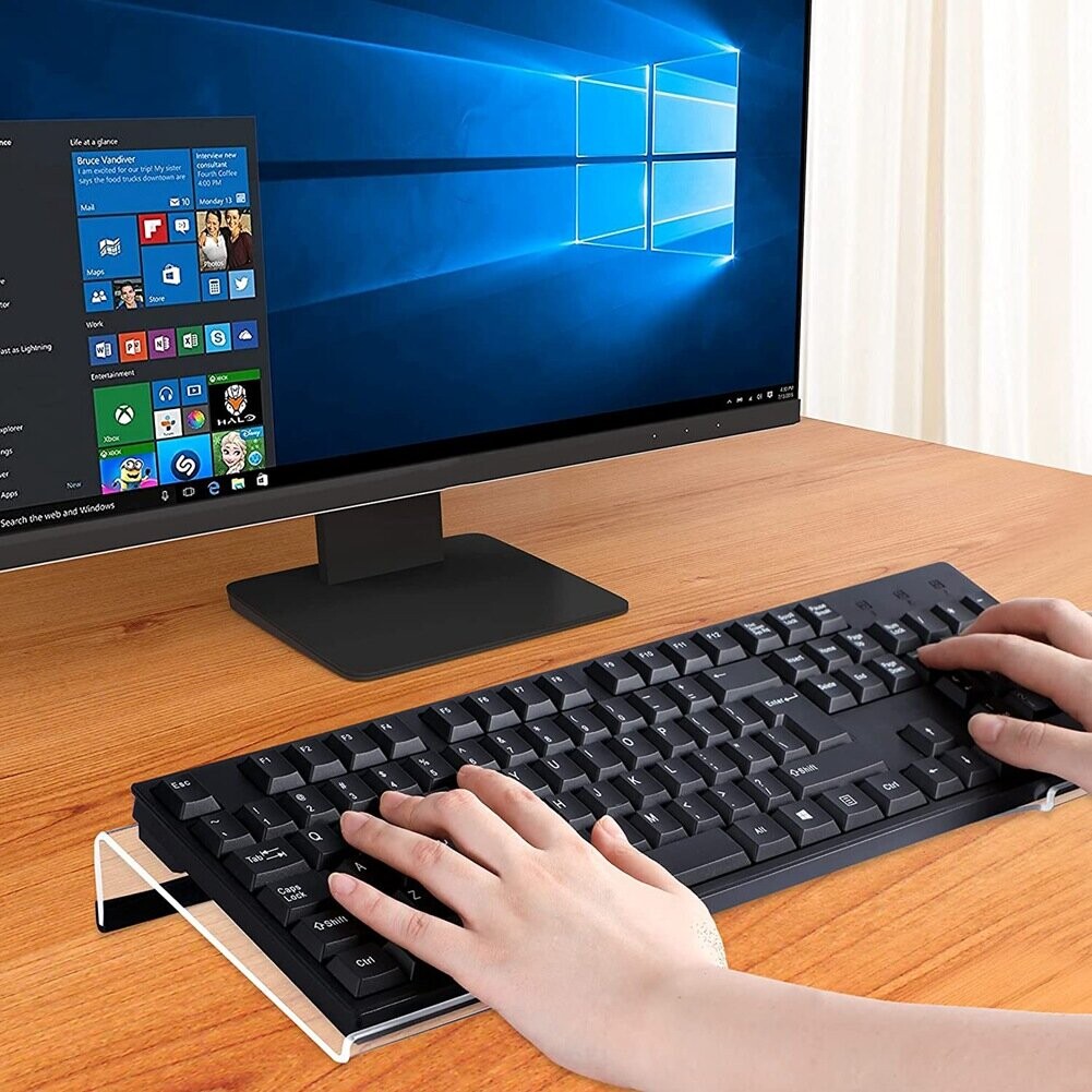 Acrylic Keyboard Holder,Acrylic Tilted Computer Keyboard Holder Clear ...