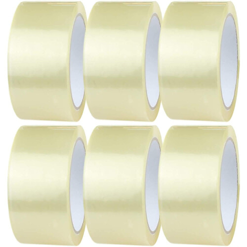 (48mm x 132M) MantraRaj 6 Roll Clear Packing Tape Clear Packaging Tape ...