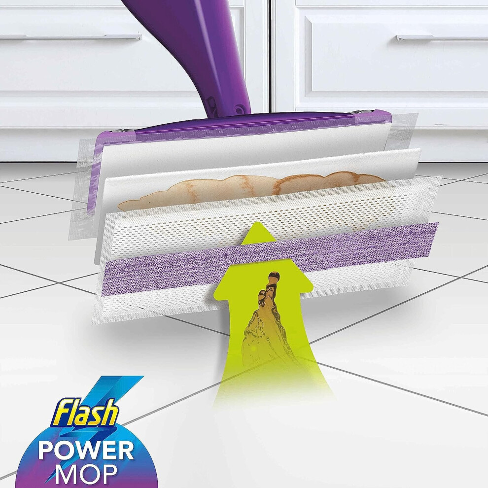 Flash Powermop Floor Cleaner Starter Kit, All-In-One Mopping System ...