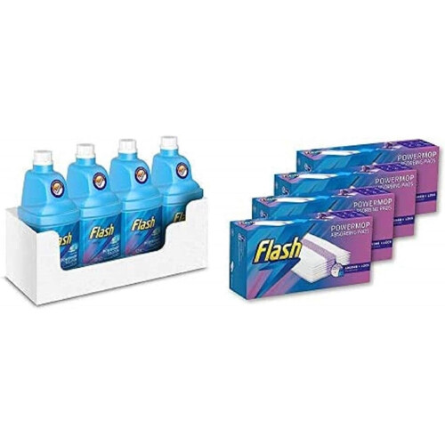Cleaning Bundle: Flash Powermop Cleaning Solution Refill Liquid, Floor ...