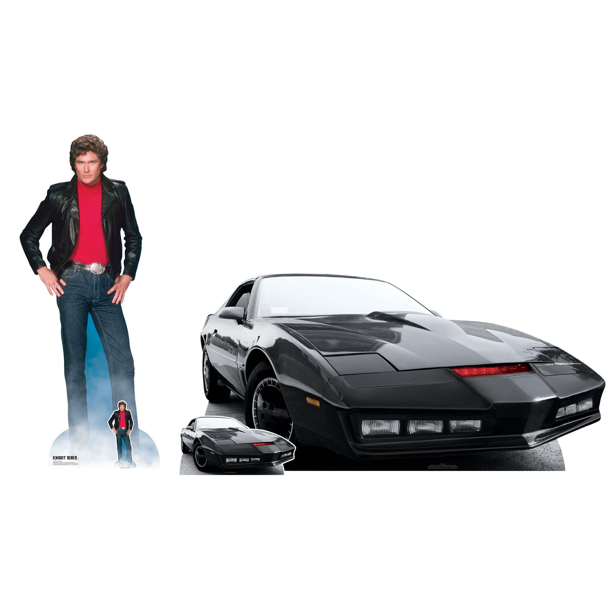 Michael Knight and KITT Official Knight Rider Cardboard Cutout Set of 2 ...