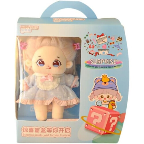 8 Inch Realistic Doll Reborn Toy Cotton Cloth Doll with DIY Hair Idol ...
