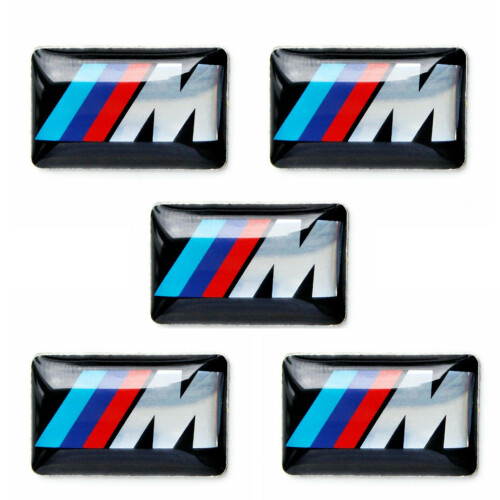 5 x M Sport Performance Alloy Wheel Badge Sticker Emblem Decal For BMW ...