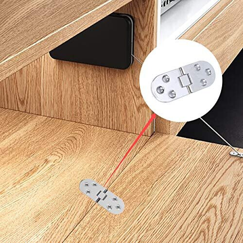 4Pcs Flip Hinges Round Edge 180 Degree Zinc Alloy Folding Flip Top ...