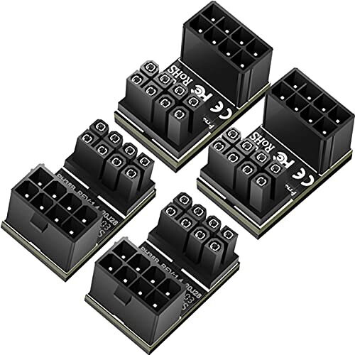 Atx 8 Pin Female To 8 Pin Male 180 Degree Angled Adapter Gpu Power