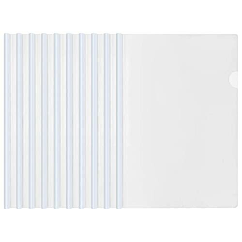 10 Pcs Clear A4 Slide Binder Folders, Sliding Bar Report Covers ...