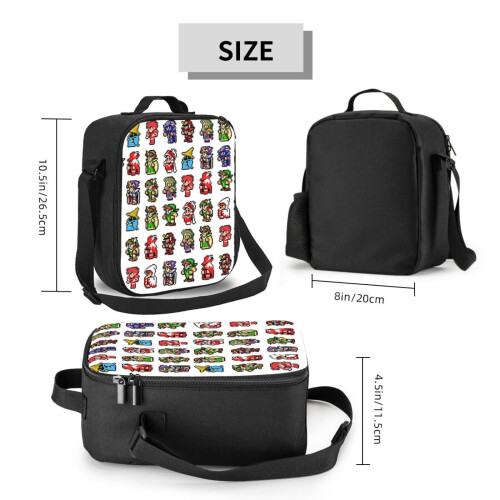 Kids Lunch Bag Final Fantasy Sprites Insulated Tote Box for Girls Boys ...