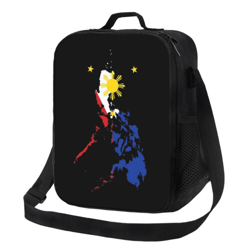 Kids Lunch Bag Filipino Map Philippines Flag Insulated Tote Box for ...