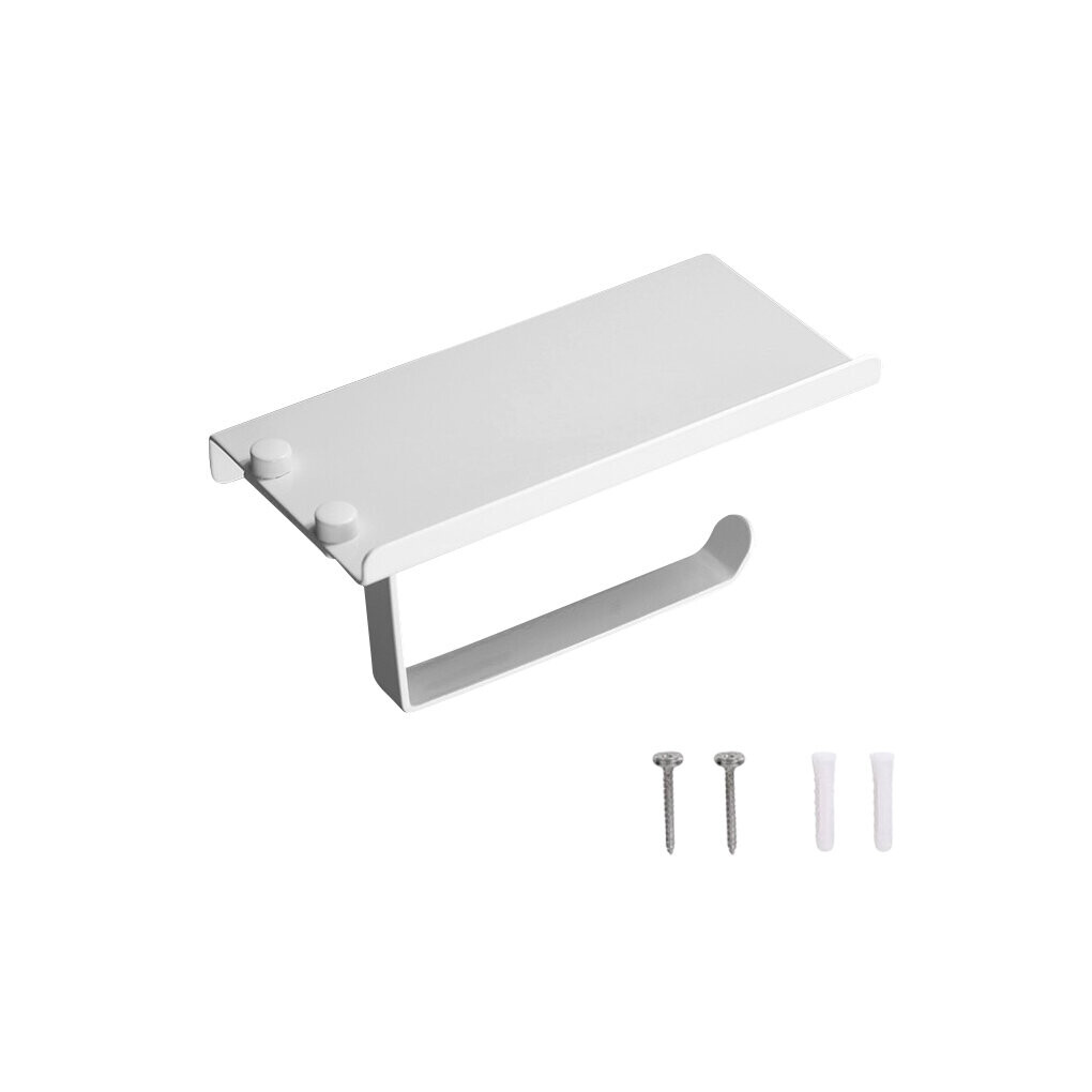 (a- White) Paper Roll Holder Bathroom Wall Mount Toilet Shelf Restroom ...