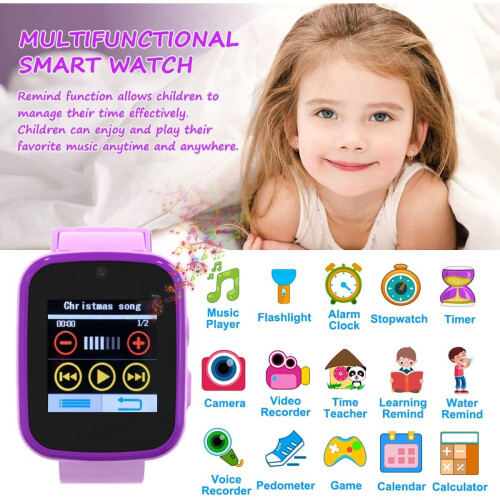 Kids Smart Watch Girls, Gifts for 3-10 Year Old Girls Dual Camera ...