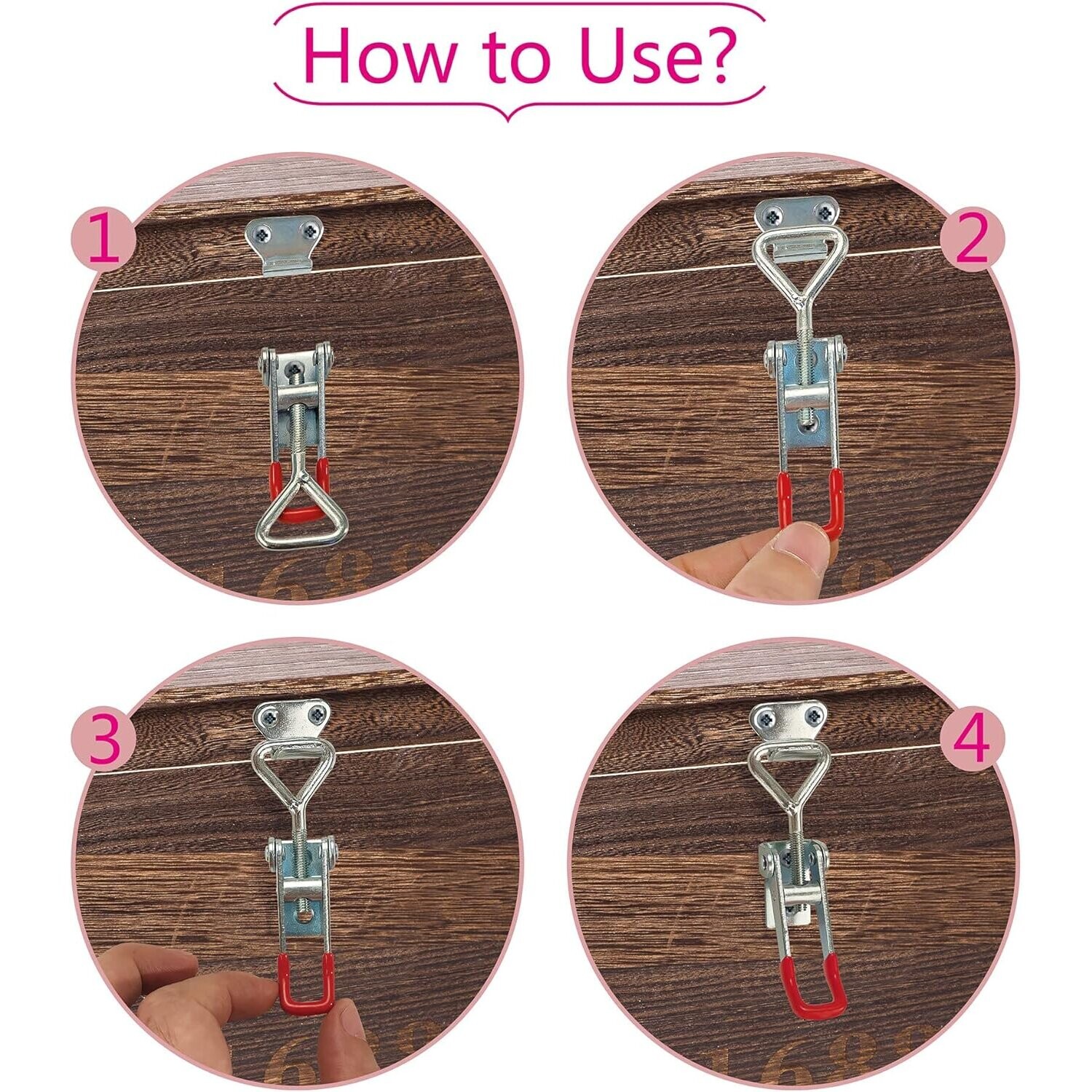 GH-4001 Metal Toggle Latch 6Pcs Quick Adjustable Joiner Toggles Toggle ...