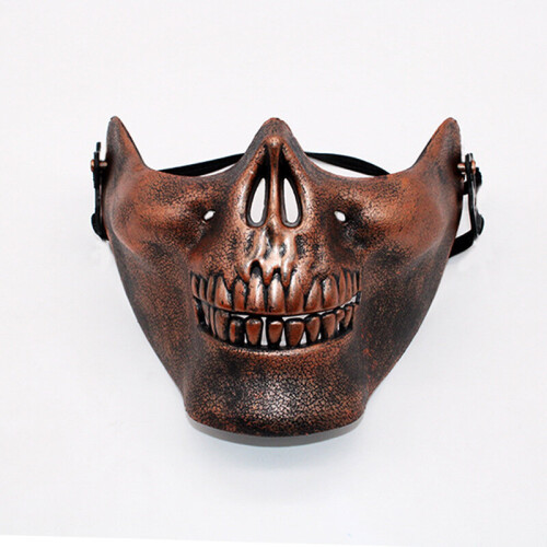 Halloween Half Skull Mask - Half Skull Face, Day of The Dead Party ...