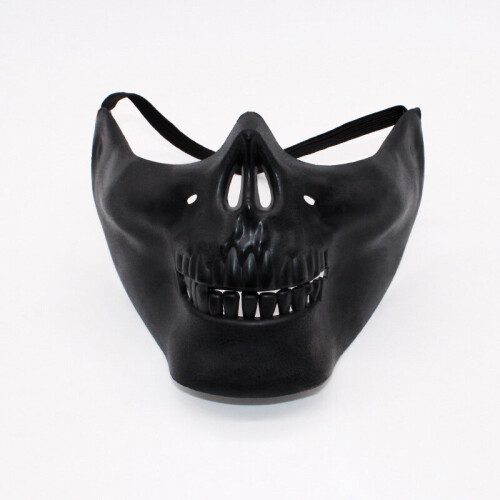 Halloween Half Skull Mask - Half Skull Face, Day of The Dead Party ...