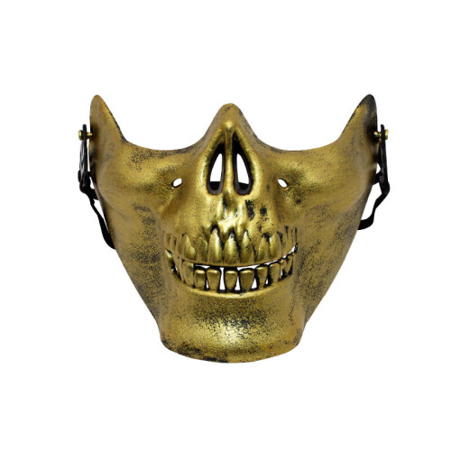 Halloween Half Skull Mask - Half Skull Face, Day of The Dead Party ...