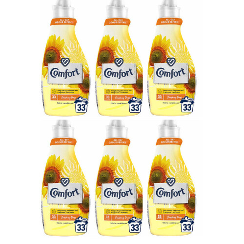 Comfort Fabric Laundry Conditioner Sunshiny Days - 6 x 33 Wash 1.16L on ...