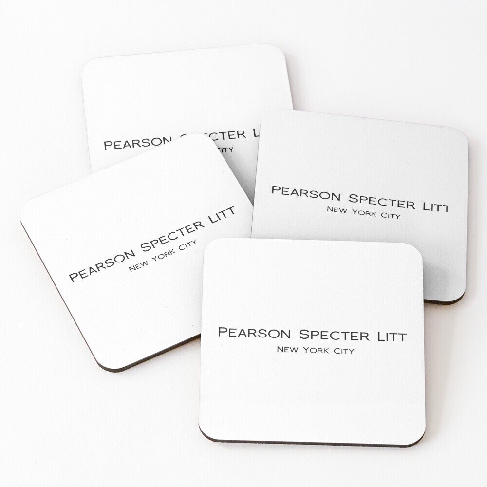 Leather Coasters PEARSON SPECTER LITT - SUITS - HARVEY SPECTER Set of 4 ...