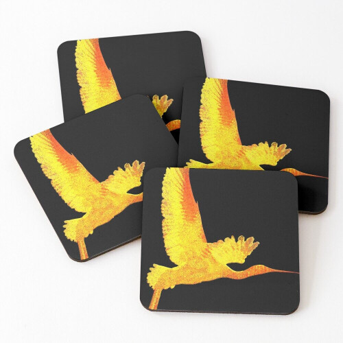 Leather Coasters Golden Craine Malkier - Wheel of Time Set of 4 / 4 x 4 ...