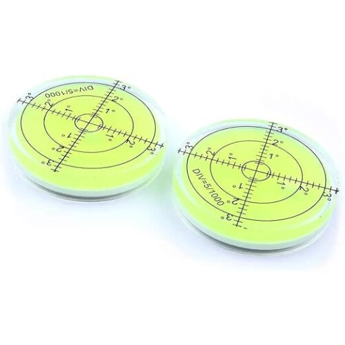 2 Pcs Bubble Level Circular Precision Spirit Level Round Spirit Level ...