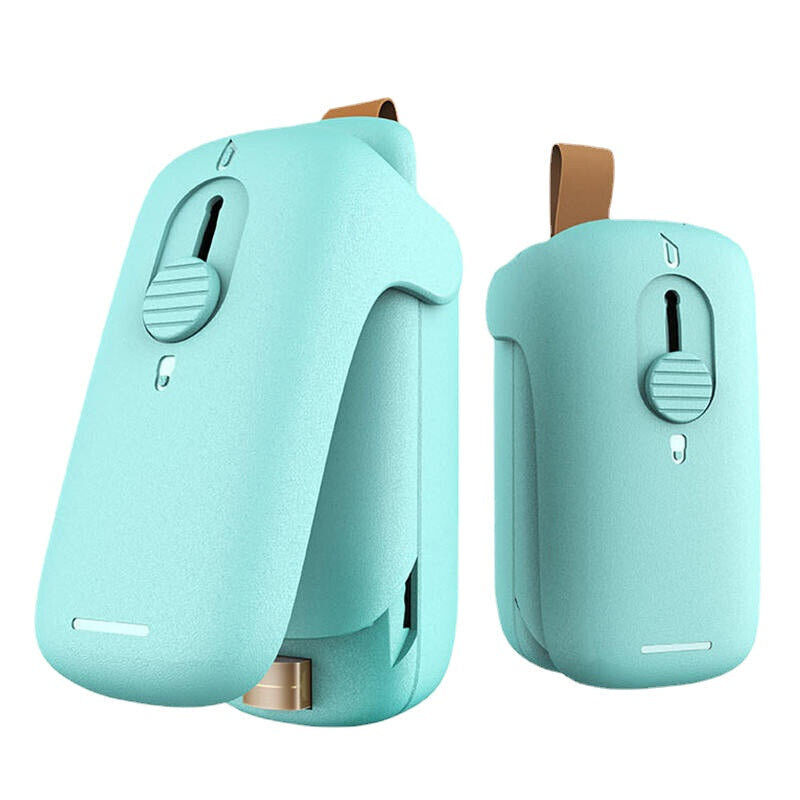 Mini Portable Vacuum Sealer Sealing Packages Plastic Close Bags and ...