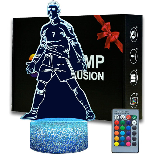 Portugal Football Player Ronaldo #7 Night Light For Boys,16 Color ...