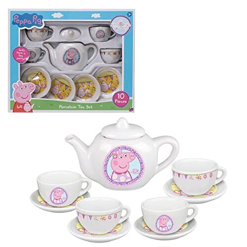 Peppa Pig Porcelain Tea Set | Pretend Afternoon Tea Playset | Peppa Pig ...