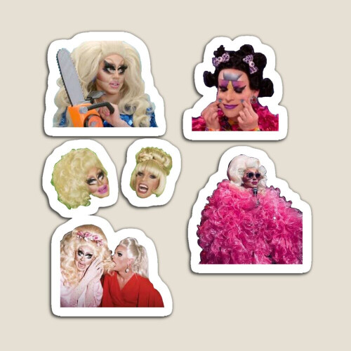 Fridge Magnets trixie and katya sticker pack Acrylic Meme Decoration ...