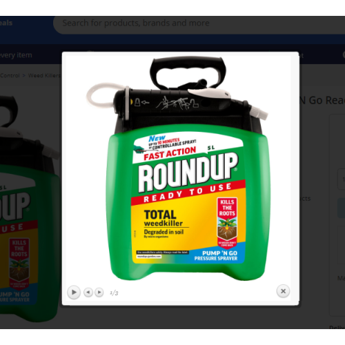 Roundup Fast Action Weedkiller Pump 'N Go Ready To Use Spray, 5 Litre ...
