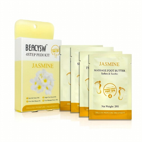 4 Step Pedicure Kit Foot Soak Salt For Dry Feet Foot Spa Kit Jelly Foot ...