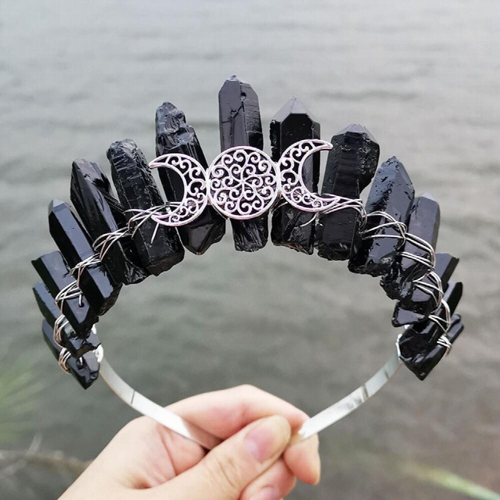 Moon Crystal Crown Tiara Celestial Wedding Crown Magical Headpiece ...