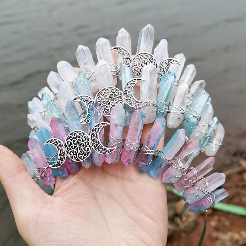 Moon Crystal Crown Tiara Celestial Wedding Crown Magical Headpiece ...