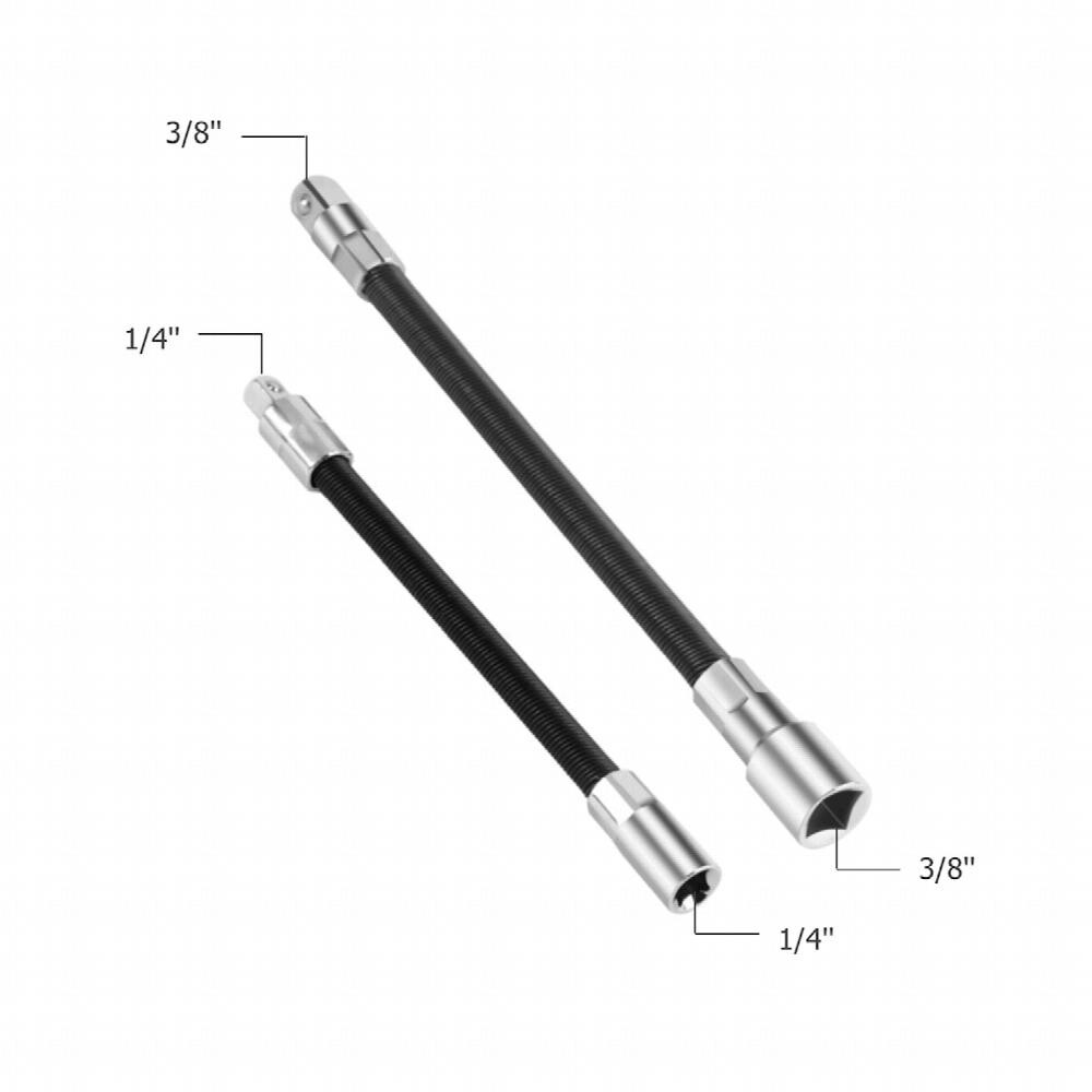 2PCS 2 54 10 & 7 62 20 Drive Flexible Socket Extension Rod Bar Adapter ...