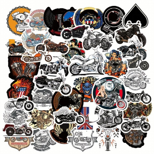 50pcs Motorcycles Graffiti Stickers Motorcycle Car Bicycle Stickers ...