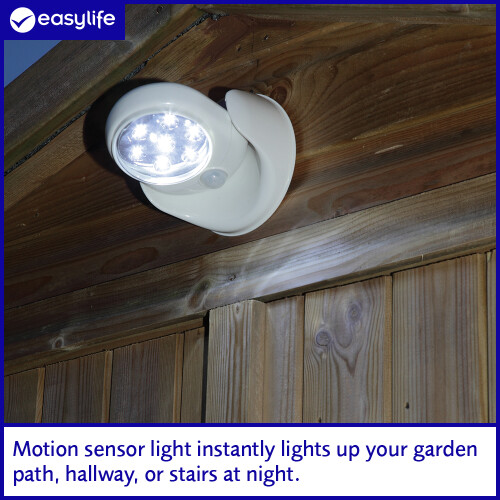 Easylife 360 Motion Light and Spotlight, Battery-Operated Bright White ...